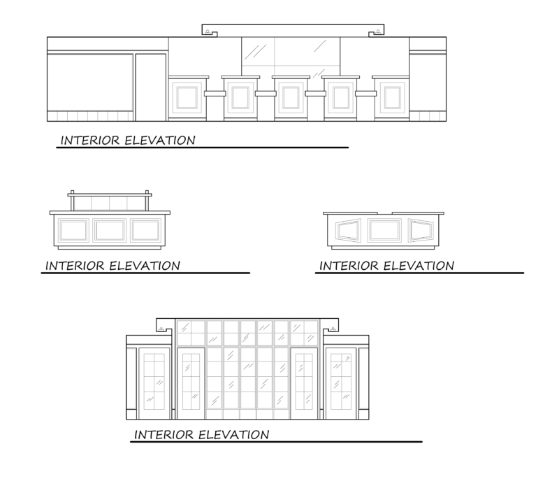 Horizon Bank Interior Elevations | Curtis Architecture