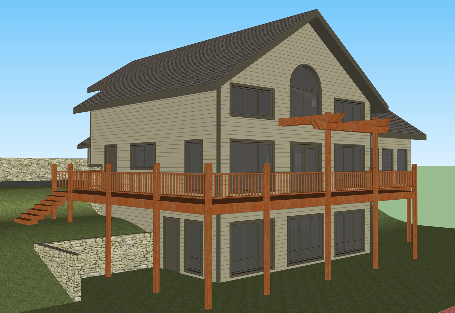 Kiner Residence Back Deck | Curtis Architecture