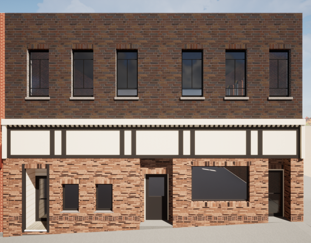 105-107 Front Rendering | Curtis Architecture